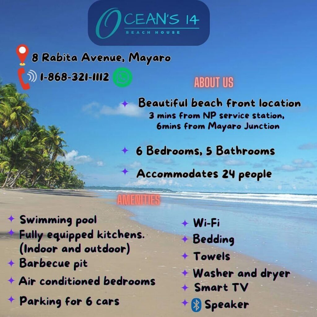 Ocean’s 14 Beach House in Mayaro, Trinidad - StayTT.com